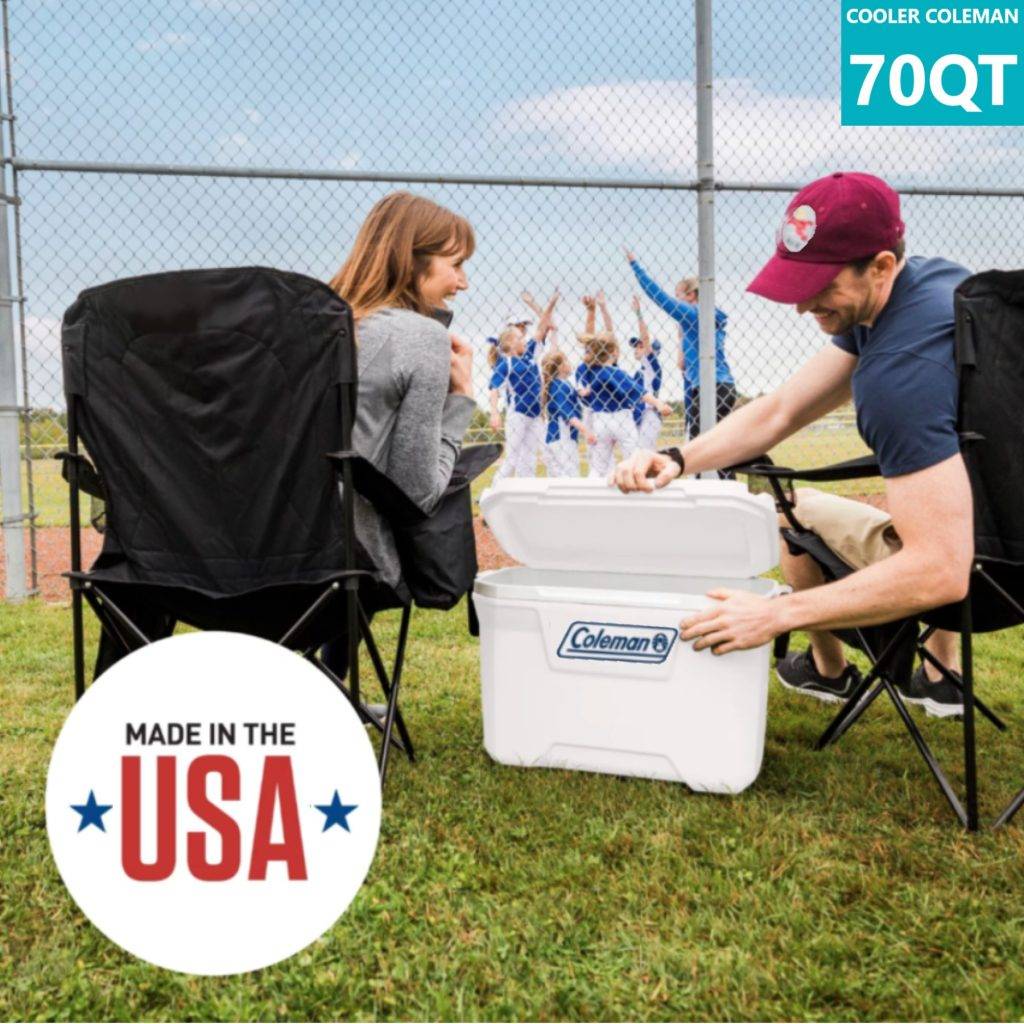 cooler coleman 70qt marine blanco | Plazi Homecenter