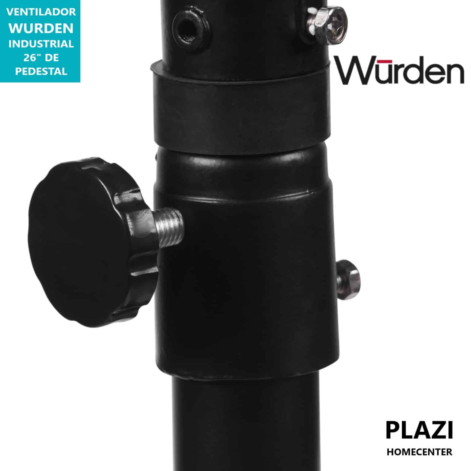 ventilador wurden industrial de pedestal 26” negro gif-26s | Plazi ...