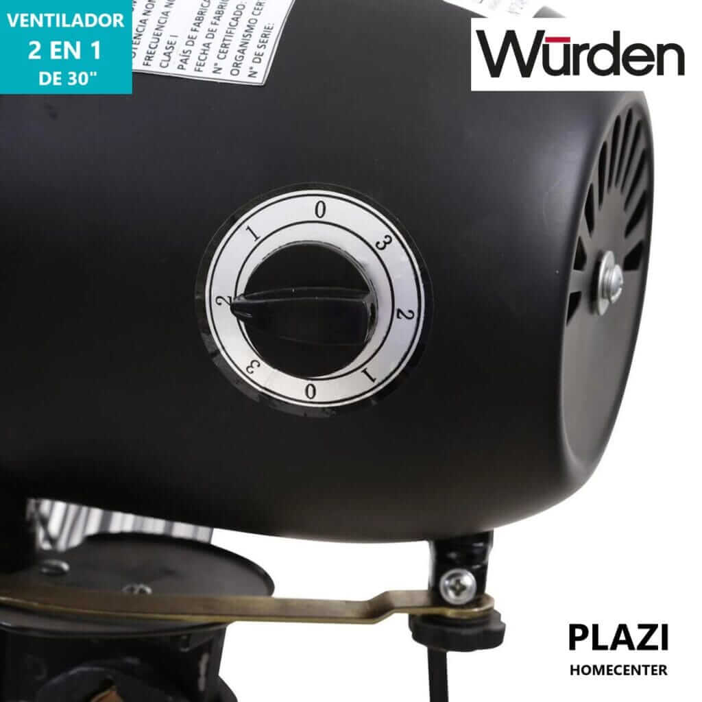 Ventilador Industrial de Pedestal 2 en 1 Wurden | Plazi Homecenter
