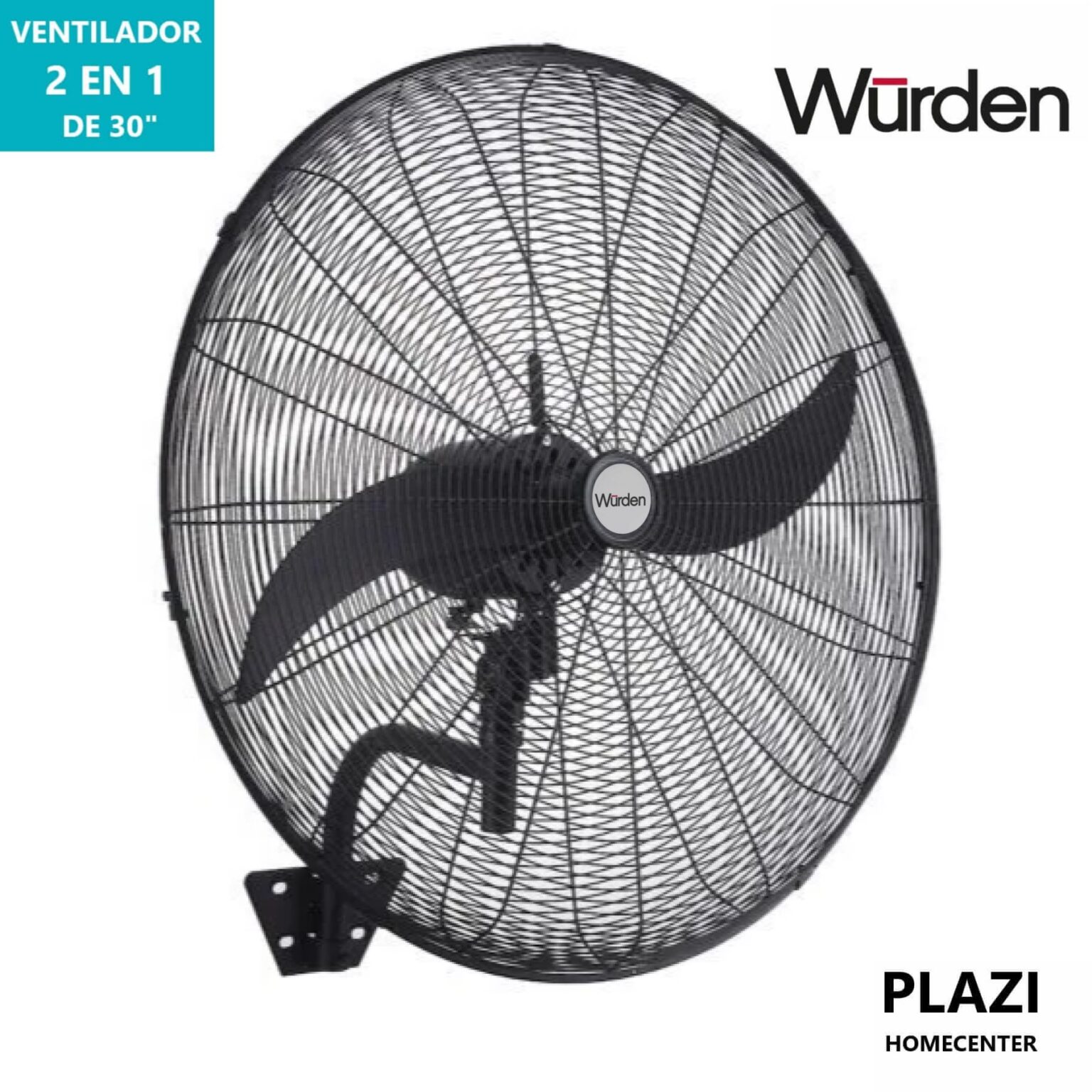 Ventilador Industrial de Pedestal 2 en 1 Wurden | Plazi Homecenter