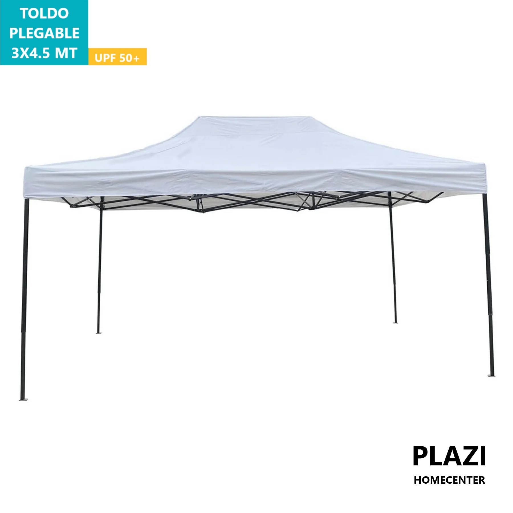 Toldo blanco plegable 3x4.5 mt impermeable UPF 50+ | Protección total ...